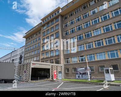 Main entrance of the Stasi Museum in Berlin-Lichtenberg, located in the ...