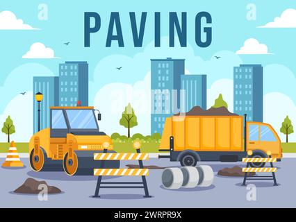 Road Construction and Highway Maintenance Workers Working on Asphalt ...