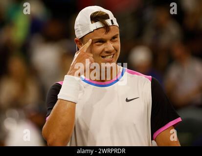 Taylor Fritz reacts during his match against Corentin Moutet, on day ...