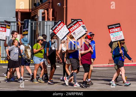 Hollywood actors and writers on strike Stock Photo - Alamy