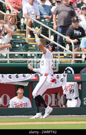 Minnesota Twins third baseman Royce Lewis (23) against the Arizona ...