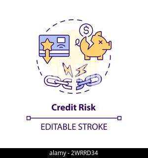 Credit risk multi color concept icon Stock Vector Image & Art - Alamy