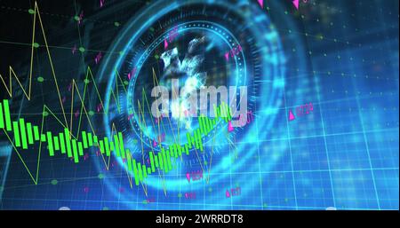 Graphs with numbers moving on a transparent background Stock Photo - Alamy