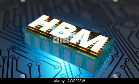 High bandwidth Memory concepts backgrounds. 3d rendering Stock Photo - Alamy