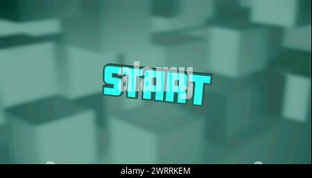 stacked modern 3d cubes Stock Photo - Alamy