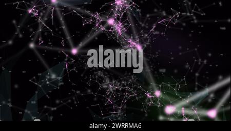 Image of colourful qr codes over communication network and data ...