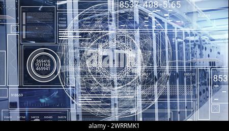 Image of numbers, globe and data processing Stock Photo - Alamy