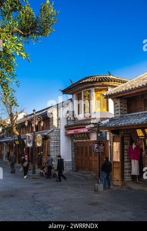 Dali China , 5 October 2020 : Dali old town road called foreigner ...