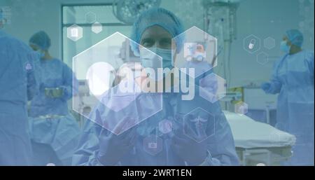 Image of medical icons over diverse doctors Stock Photo - Alamy
