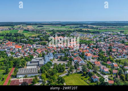 The Bad Schussenried region in Upper Swabia around Lake Zell from above ...