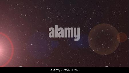 Image of mathematical equations appearing on moving on night sky with ...