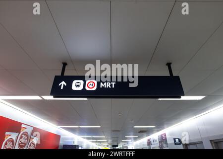 LRT Jakarta train station interior view. Indonesia public ...