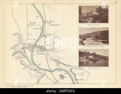 RIVER THAMES - Goring - Streatley - Basildon. The Grotto. TAUNT 1887 ...