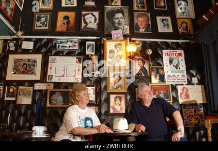 Linda and Michael Stonehouse in their Garage shrine to Patsy Cline at ...