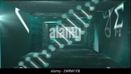 Big Genomic Data Visualization. DNA helix, DNA strand, DNA Test. CRISPR ...