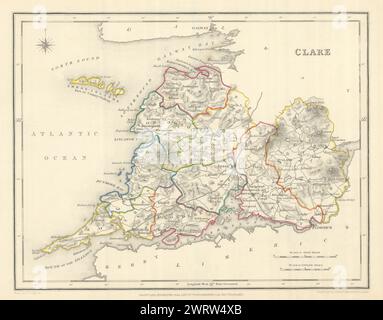 COUNTY CLARE antique map for LEWIS by CREIGHTON & DOWER - Ireland 1837 ...