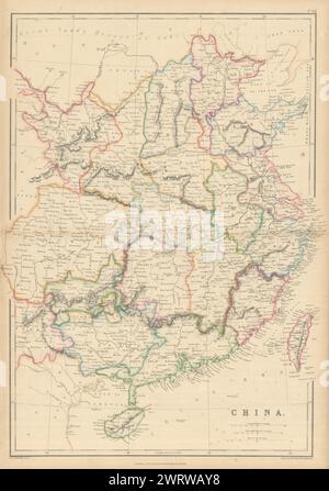 China in provinces by Edward Weller. Hong Kong Formosa/Taiwan 1860 old ...