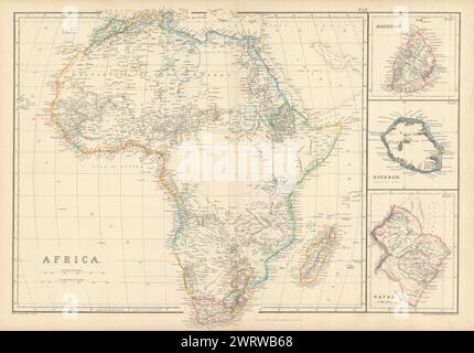 Africa. Mauritius, Bourbon (Reunion) & Natal by Edward Weller 1860 old ...