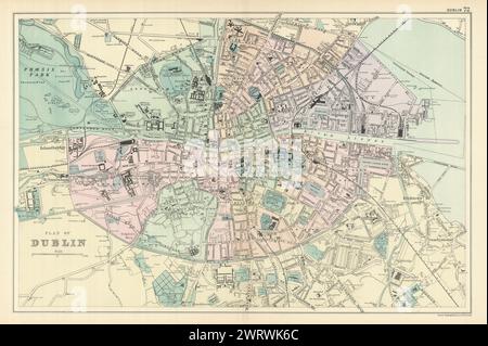 DUBLIN. Vintage town city map plan. Ireland 1949 old vintage chart ...