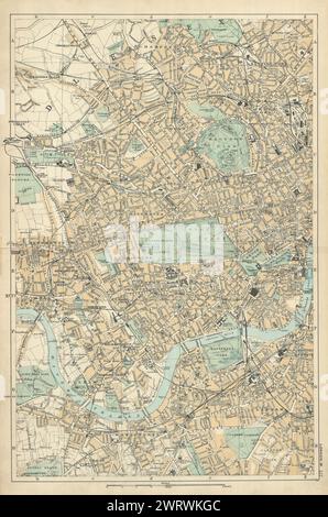 WEST LONDON Westminster Kensington Chelsea Wandsworth city plan BACON ...