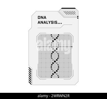 DNA analysis biometric ID scan system HUD design. User verification ...