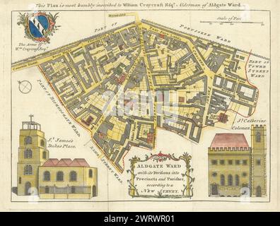 Aldgate Ward with its divisions into precincts… City of London. COLE ...
