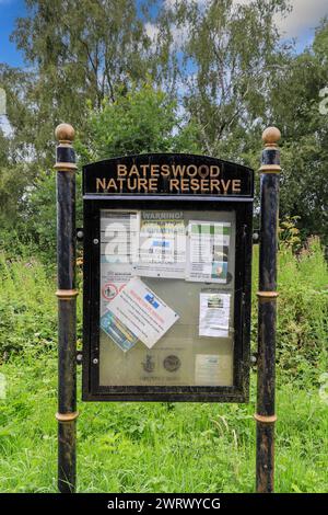 An information Board, Bateswood Nature Reserve, a Staffordshire ...