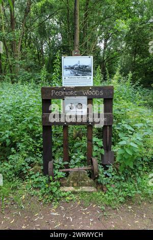 Entrance to Podmore Woods Nature Reserve, Halmer End, Newcastle-under ...