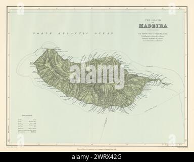 The Island Of Madeira. Rivers Mountains. STANFORD 1904 old antique map ...