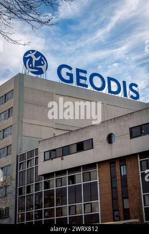 Exterior view of a Geodis agency. Geodis is a French international ...
