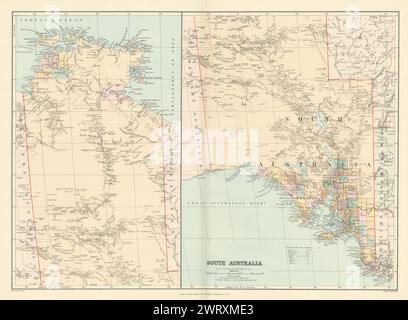 South Australia & Northern Territory. Explorers' routes. Large STANFORD ...