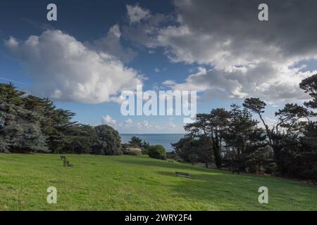 Beautiful view by the Thatcher Point, Torquay, Devon Stock Photo - Alamy