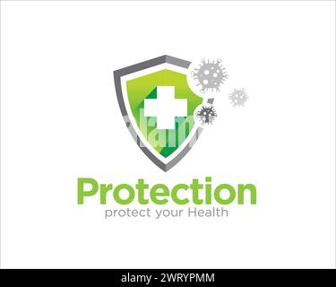 shield protection from virus logo designs and medical care logo Stock ...