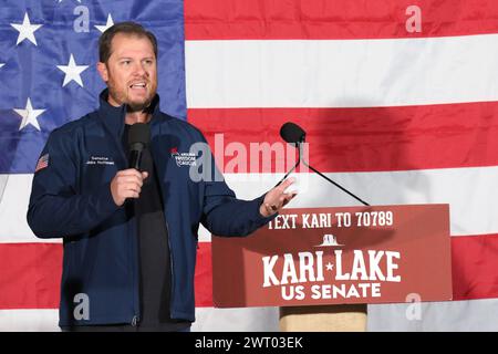 State Senator Jake Hoffman makes remarks at Republican Senate candidate ...