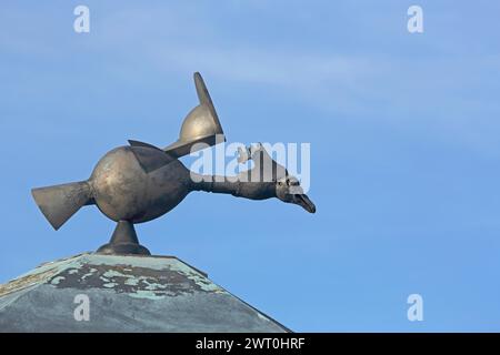 Sculpture Flying Duck by Juergen Goertz 1995, bird figure, duck figure ...