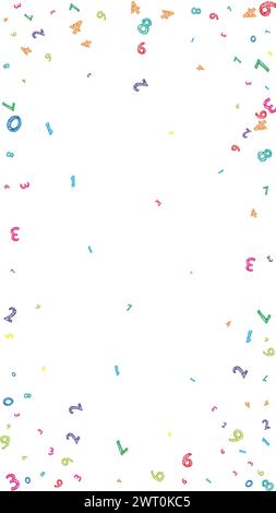 Falling colorful messy numbers. Math study concept with flying digits ...