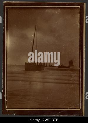 Boat nearing shore. Unknown, photographer about 1885–1895 A boat ...