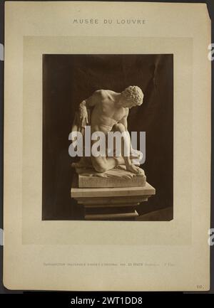 Sculpture by Pierre Julien in the Musée du Louvre in Paris, depicting a ...