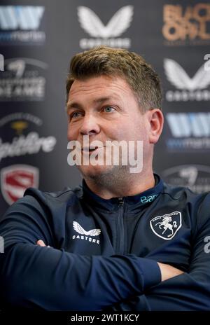Kent Coach Matt Walker speaks at a press conference during the media ...
