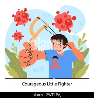 Child cancer. Little kid getting oncological illness medical treatment ...