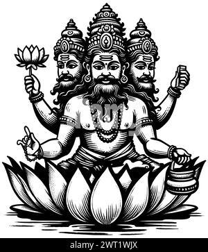 vector lord Brahma Stock Vector Image & Art - Alamy