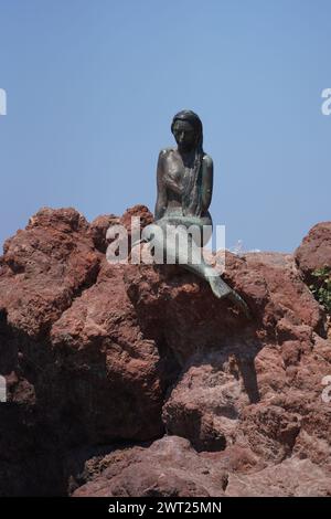 Mermaid Statue in Oren, Balikesir City, Turkiye Stock Photo - Alamy