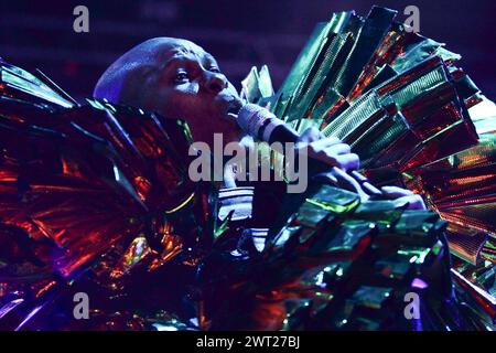Skin, singer and voice of rock group Skunk Anansie, in concert during ...
