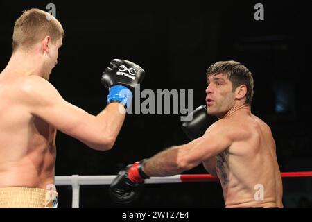 Italian boxer Clemente Russo fights against Anton Pinchuk in the ...