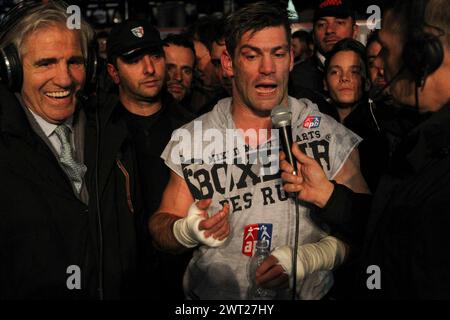 Italian former boxer Nino Benvenuti while attending a boxing match at ...