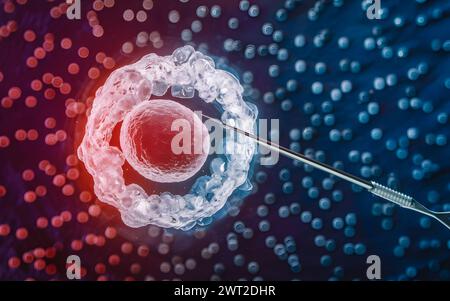 Infographic about the process of fertilization in vitro, attended ...