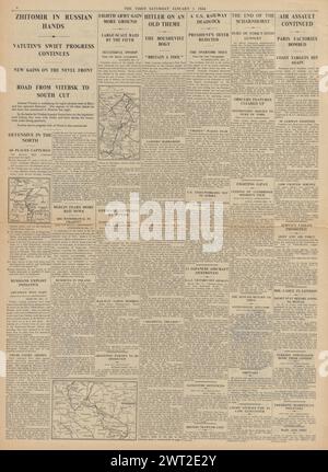 1944 The Times reporting Red Army advance in Romania, US Air Force bomb ...