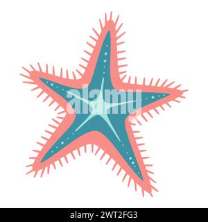 Starfish flat style. Royal Starfish icon. Sea animal cartoon style ...