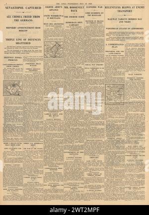 1944 The Times reporting Red Army capture Ostrov, arrests made after ...