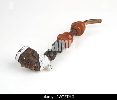 Antique double face enamelled pottery smokers pipe Stock Photo - Alamy